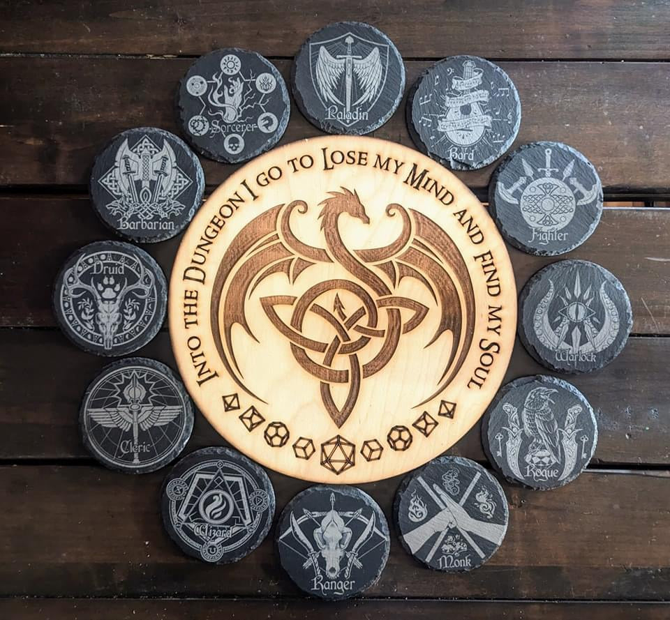 Engraved Slate Coasters – We Geek Together