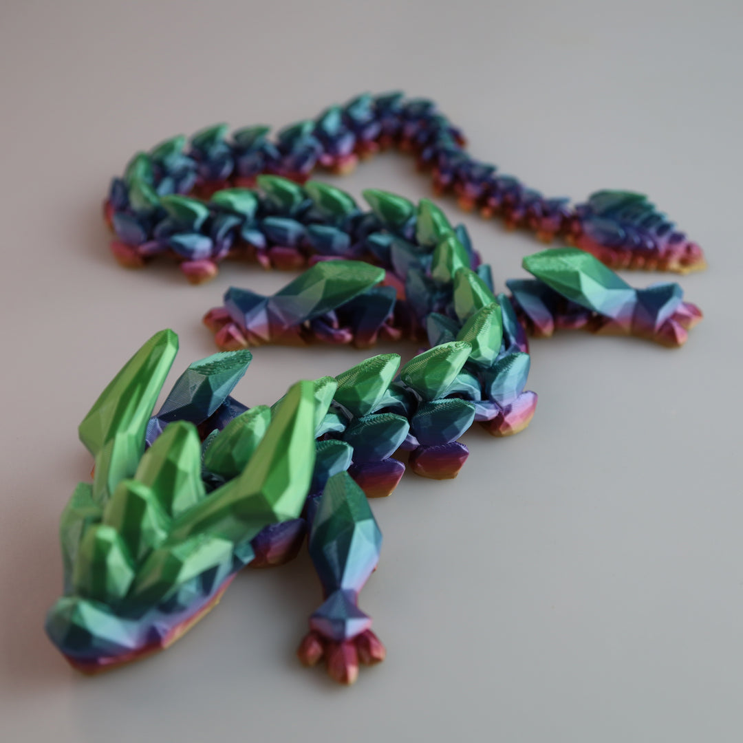 Prismatic Dragon 3D Printed Movable Fantasy Pet – We Geek Together